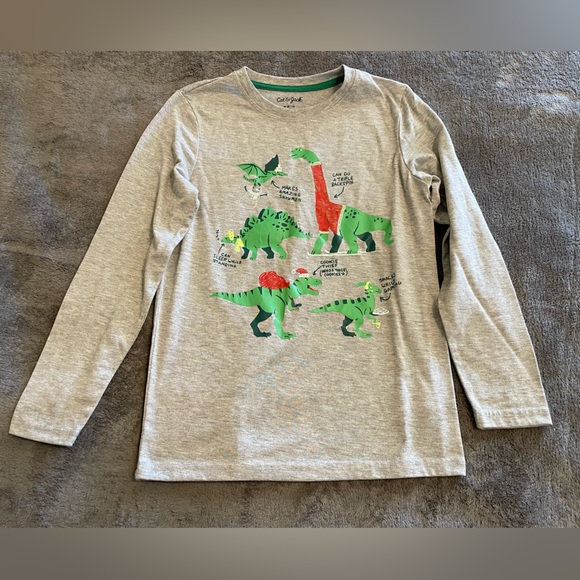 Cat & Jack | Shirts & Tops | Cat Jack Kids Dinosaur Holiday Long ...